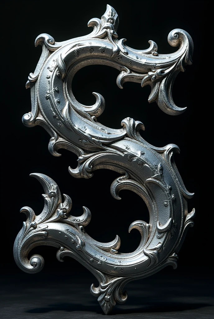 Gothic Chrome Letter S more fancy - SeaArt AI