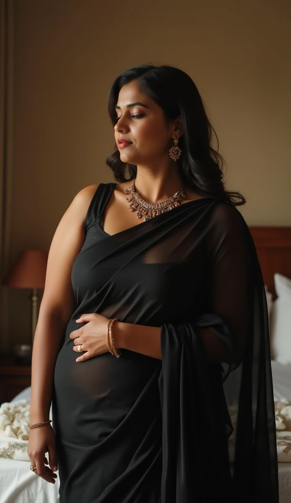 Full body image, side view Full body image, indian hourglass body - SeaArt AI