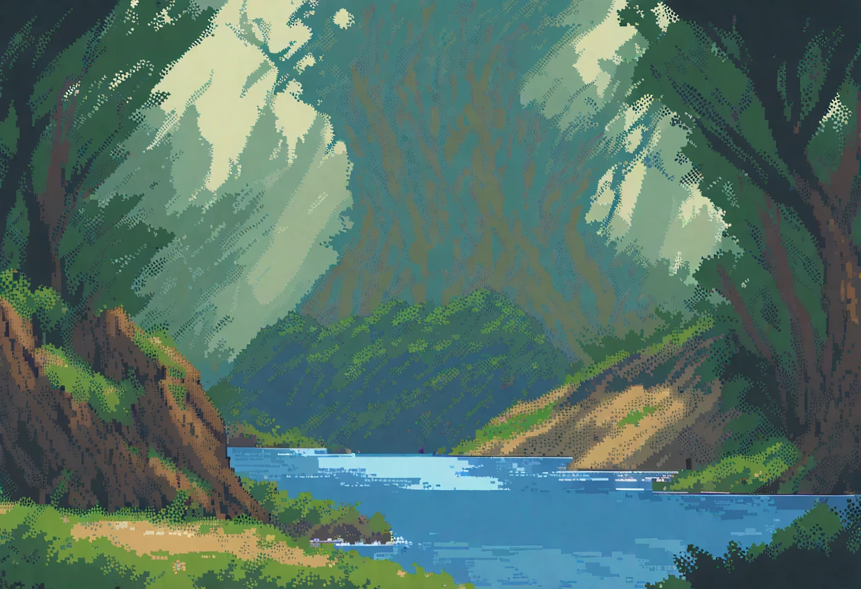 (masterpiece, best quality:1.2), pixel art,landspace,forest - SeaArt AI