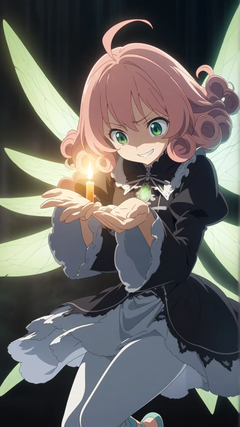 Ultra-detailed, a fairy girl, detailed face, pink-orange hair - SeaArt AI