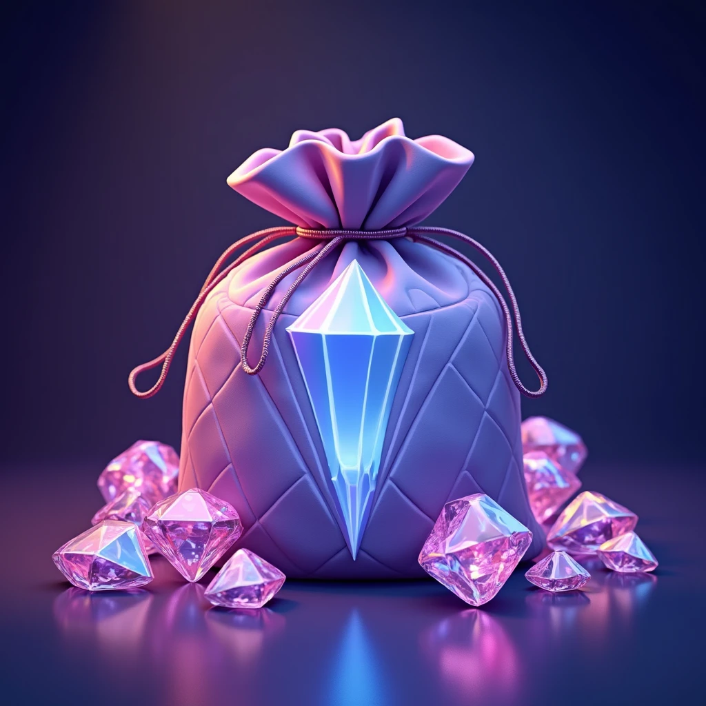 Generate the 3d cartoony and lush Diamonds bags and have lot of ...
