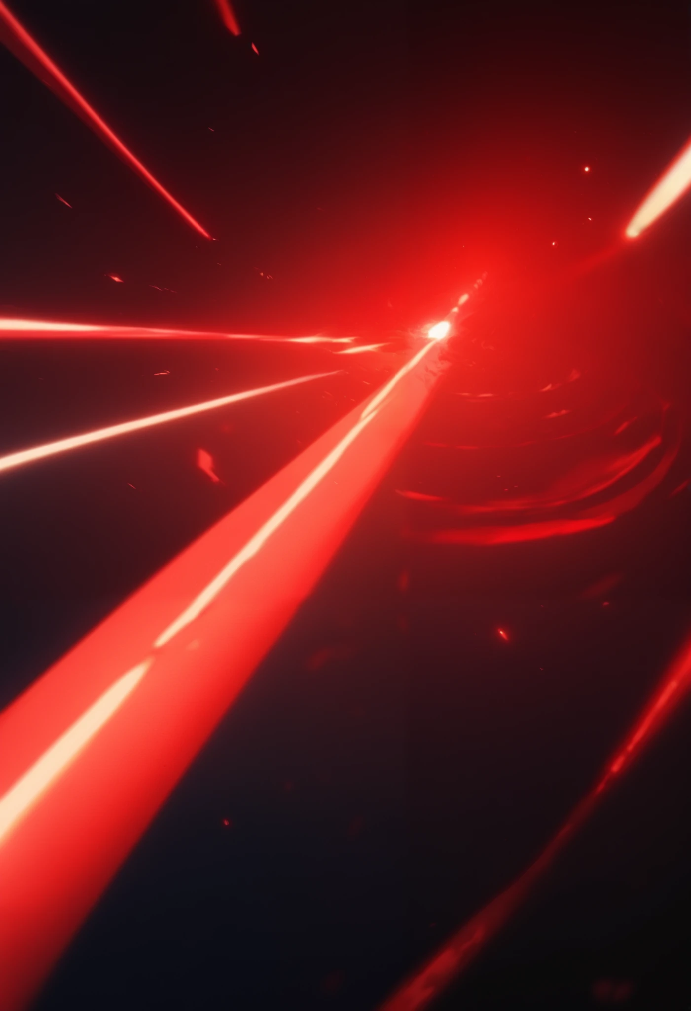A close up of a red light shining through a tunnel - SeaArt AI