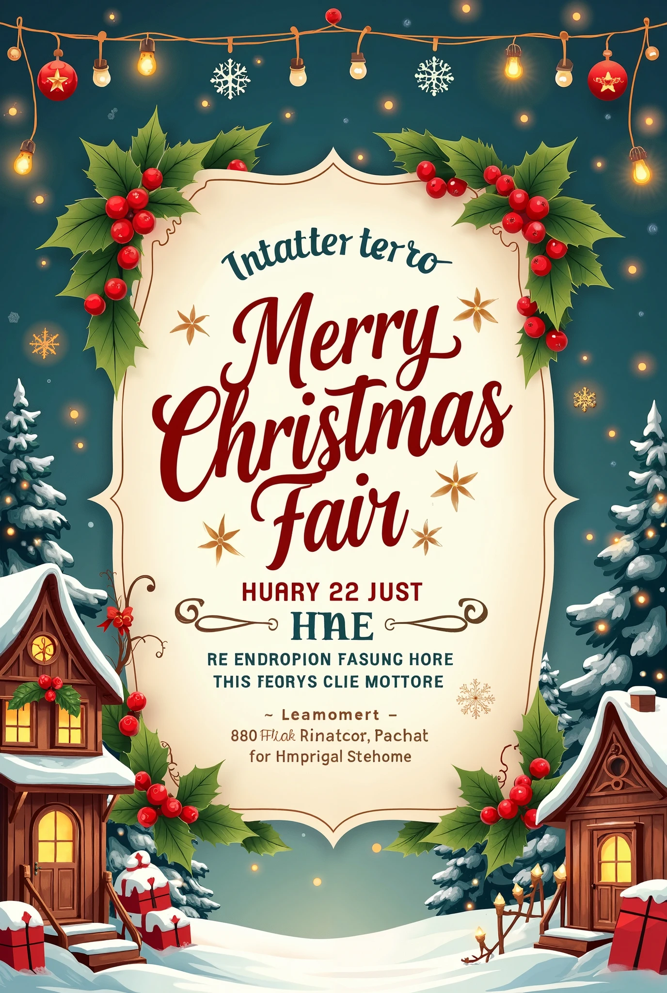 Merry christmas fair flyer template - SeaArt AI