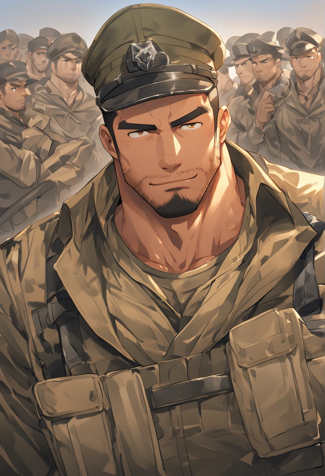 Hunk , buff , suntanned skin, Manliness, male focus, muscular male ...