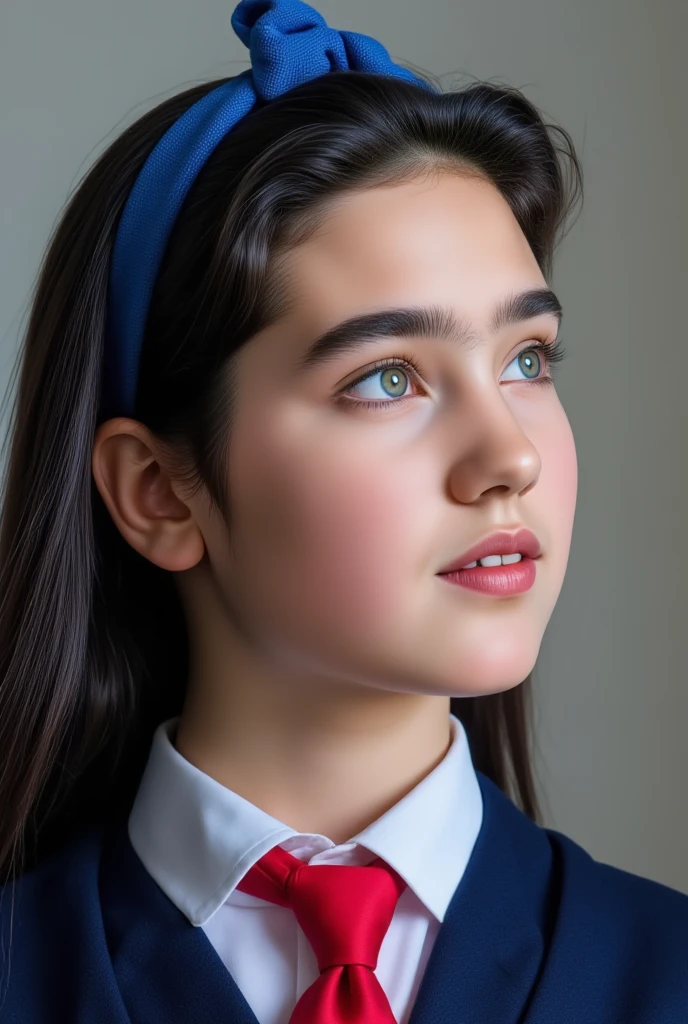 Josie mcclellan, side view, a very beautiful girl with long black hair ...