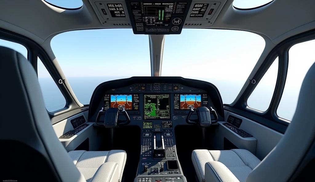 Here’s a prompt for generating the pilot cabin interior of the Airbus ...