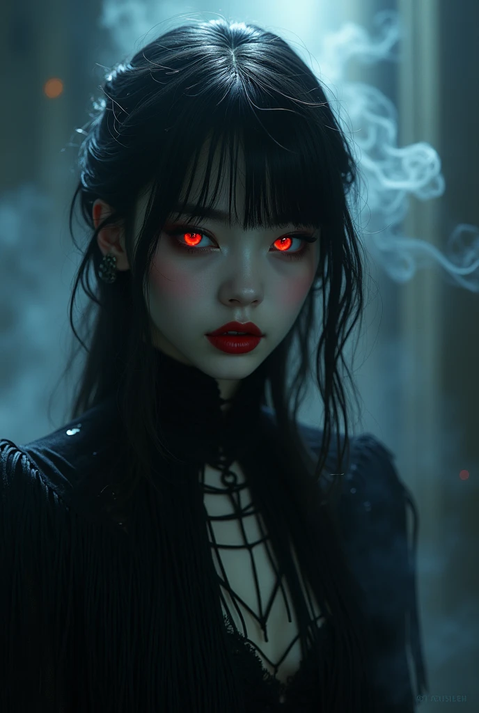 Lisa from Blackpink vampire In the dark Fringed - SeaArt AI