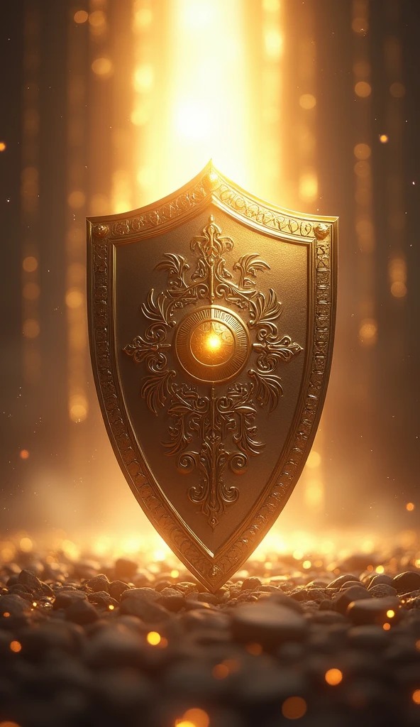 A shining shield before a radiant light (symbolizing divine protection ...