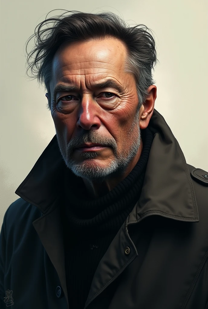 Elun musk as a dark skin man et the age of 90 - SeaArt AI