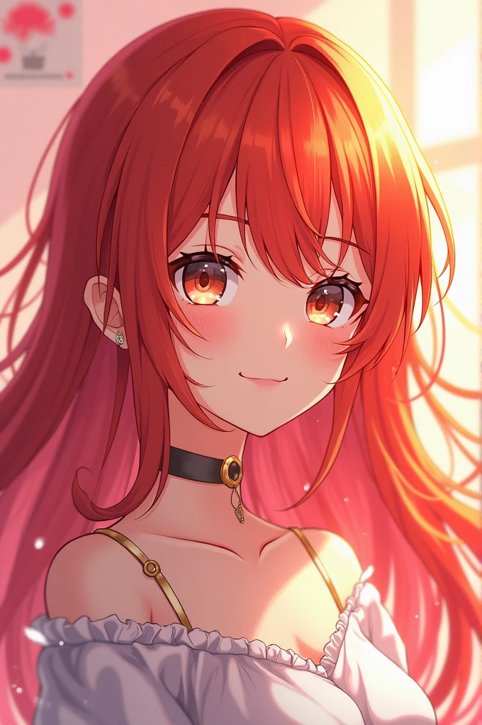Red-haired anime girl - SeaArt AI