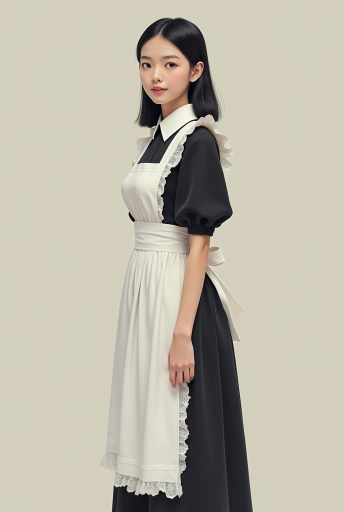 Wheat skinned asian wearing maid full body photo - SeaArt AI