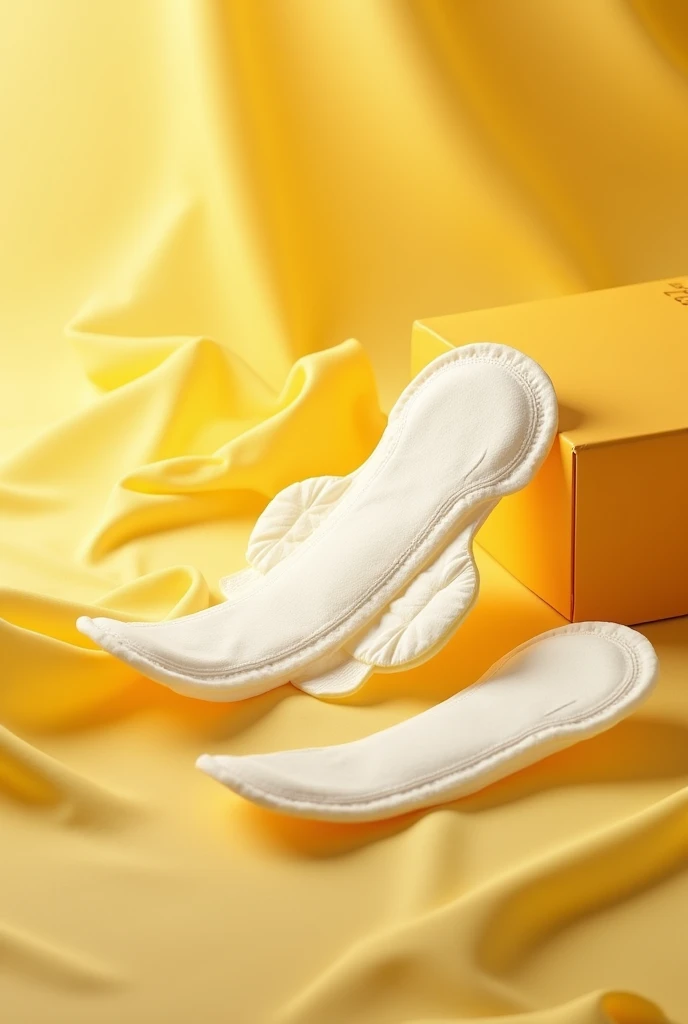 Goverment luxury womens menstrual pads soft yellow packaging - SeaArt AI