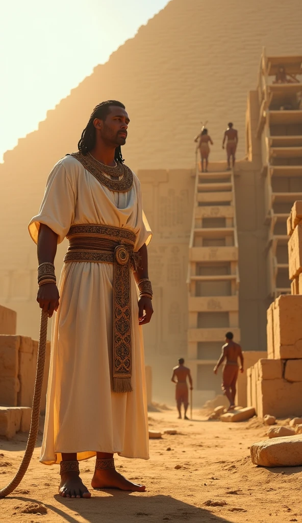 An impressive in Ancient Egypt during the construction of a colossal ...