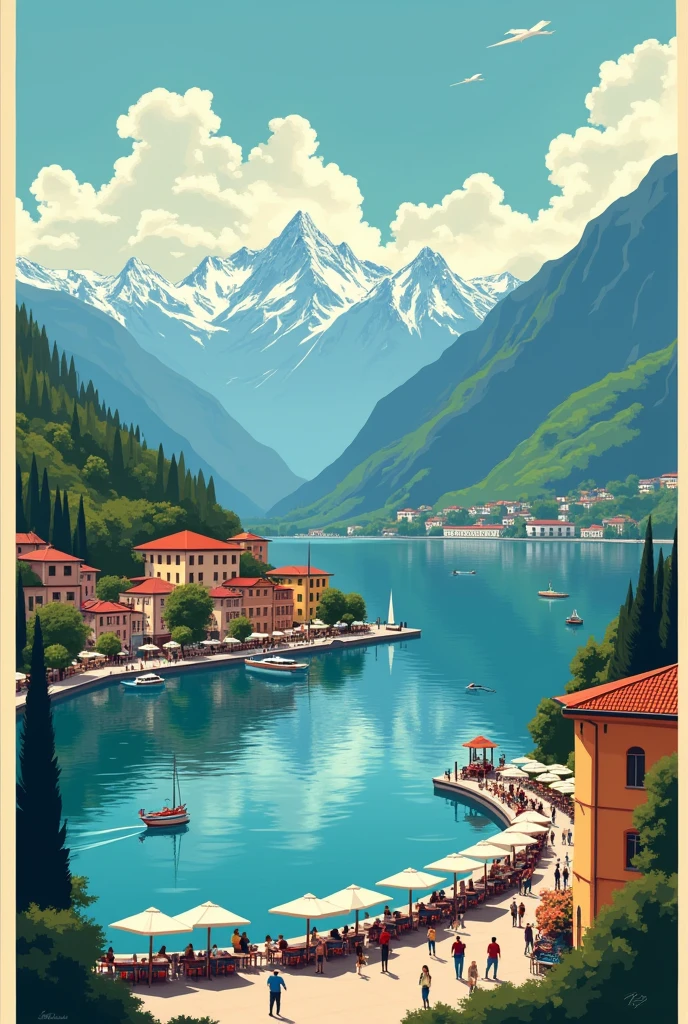 Como lake city poster - SeaArt AI