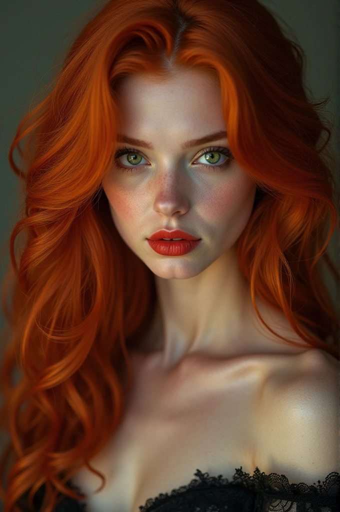 Hot beautiful red-haired woman - SeaArt AI