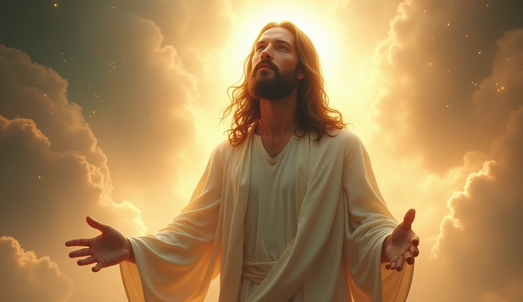 Jesus lindo com luz - SeaArt AI