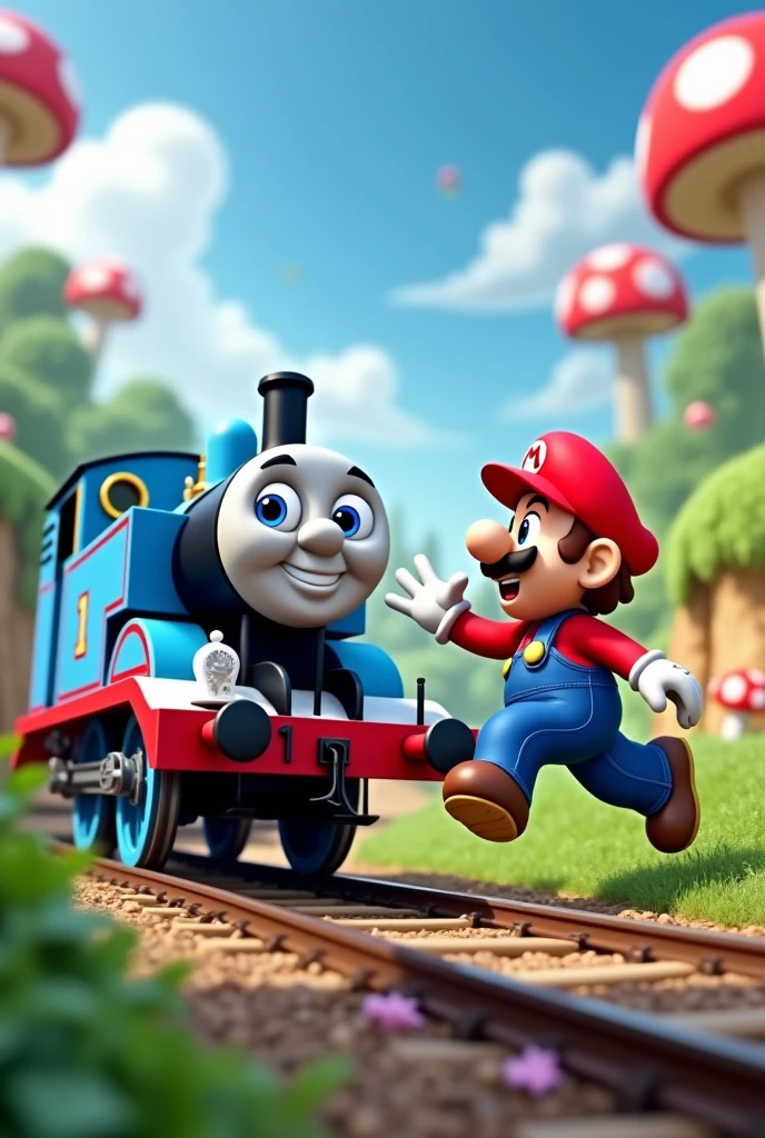 THOMAS AND MARIO MEETING - SeaArt AI