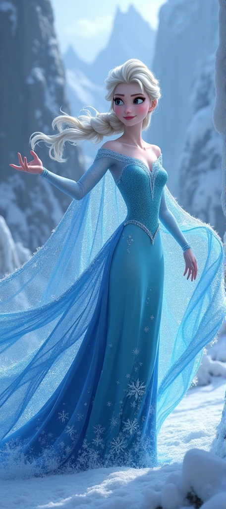 Create realistic images of Elza from Frozen - SeaArt AI