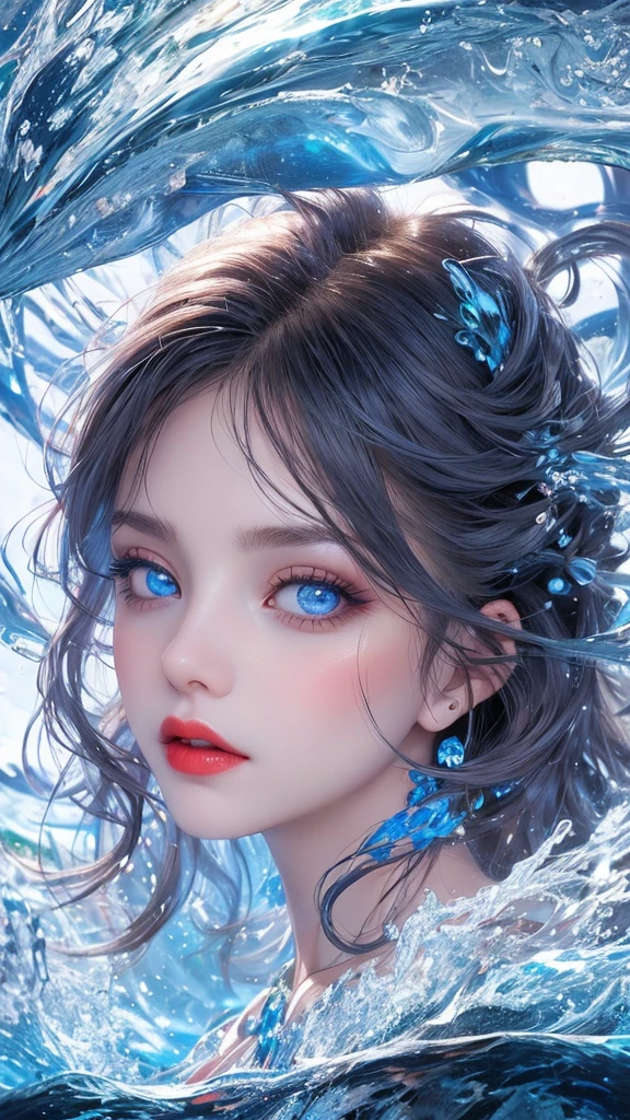 close-up of a beautiful woman's face, bewitching expression - SeaArt AI