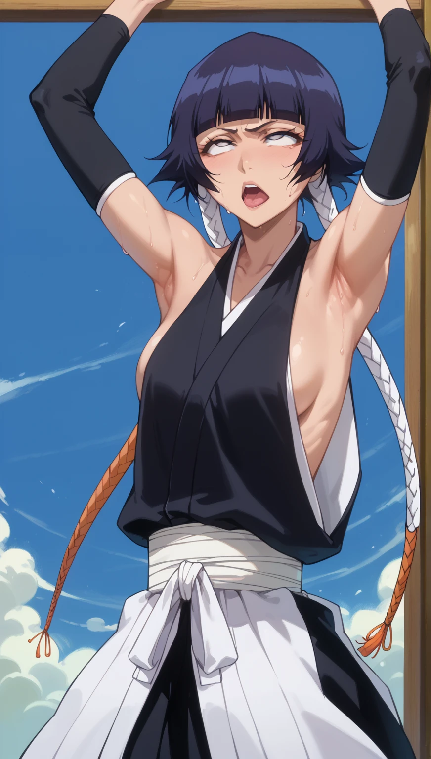 Whole body、、 sweated、 、close-up、、、Soi Fon、 、Bleach、Bleach - SeaArt AI