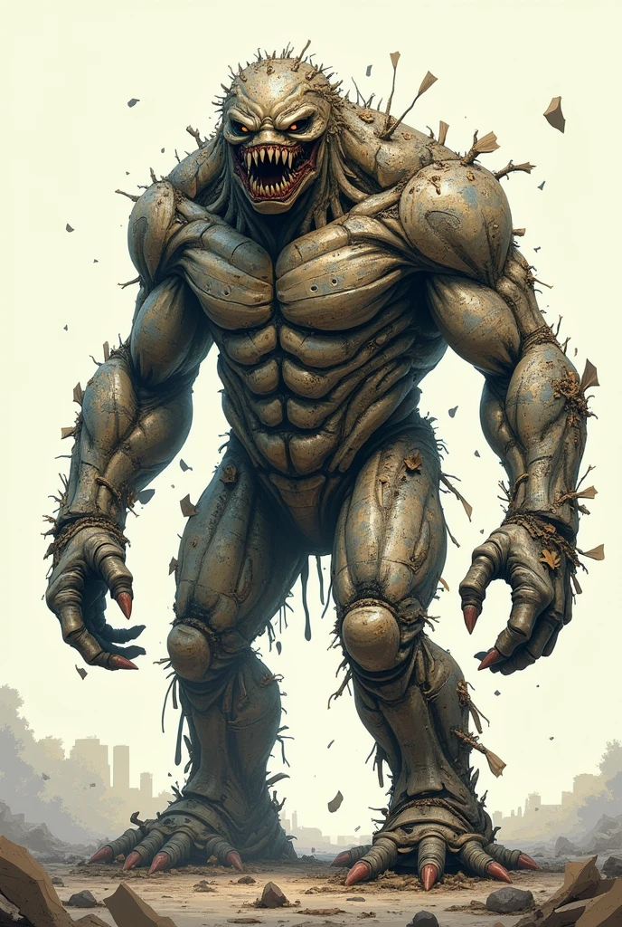 Create a garbage can monster image must be in 2d format it must be flat ...