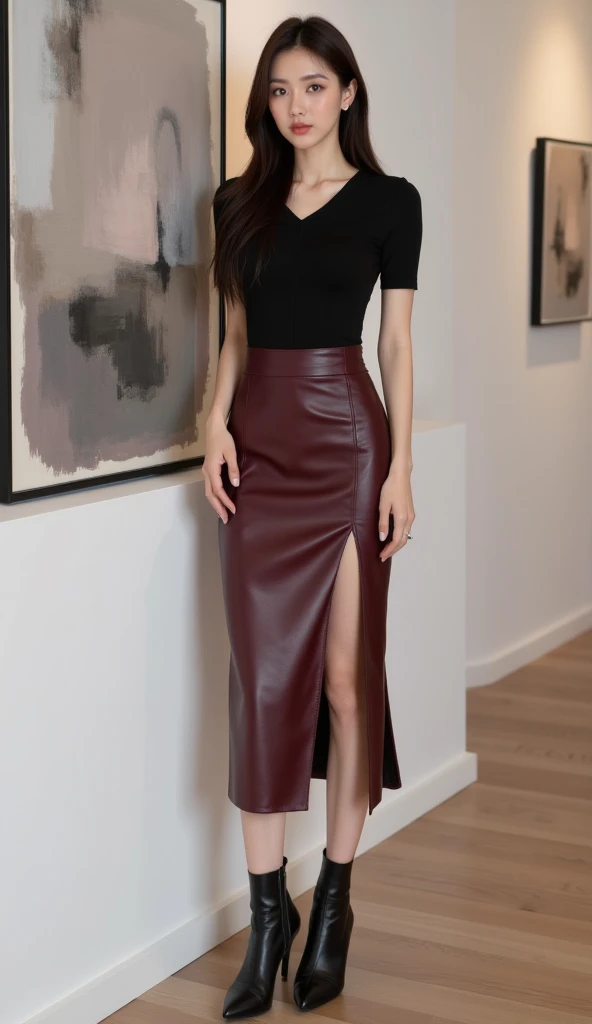 A detailed of a beautiful and delicate Korean actress,K-pop idol style ...