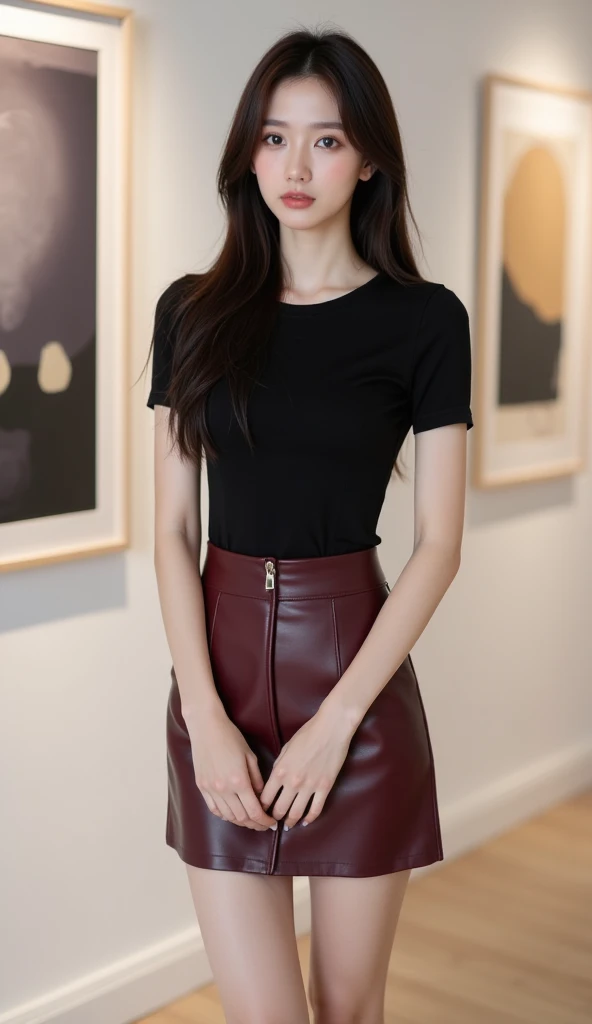 A detailed of a beautiful and delicate Korean actress,K-pop idol style ...