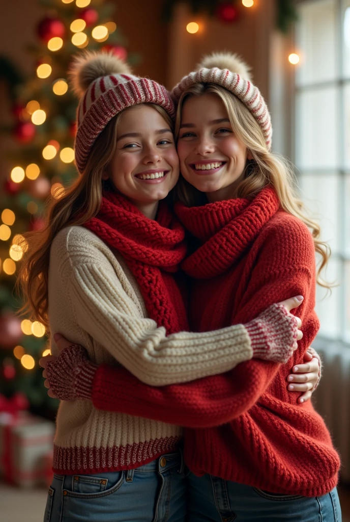 You can create an image of two friends charging Christmas and ...