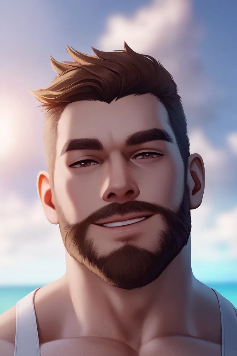 Bara， MALE FOCUS,character: logan ld,1 man,short red hair,full beard ...