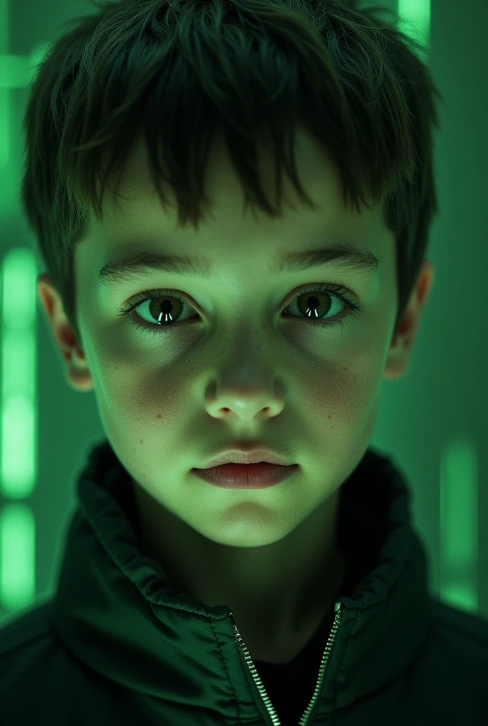 Put this boy's face on top of the face of the man in the matrix - SeaArt AI