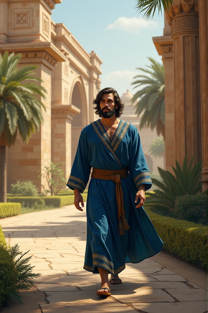 Create the hyper realistic image of a handsome Hebrew man with medium ...