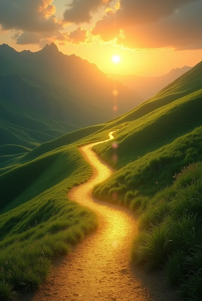 A hidden path of gold crosses the green hills of the Andes ...