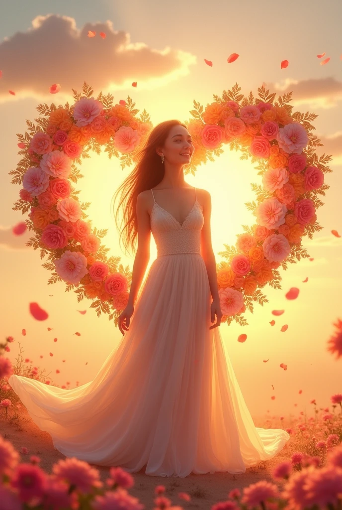 (((Masterpiece))), A serene, uplifting scene bathed in golden light at ...