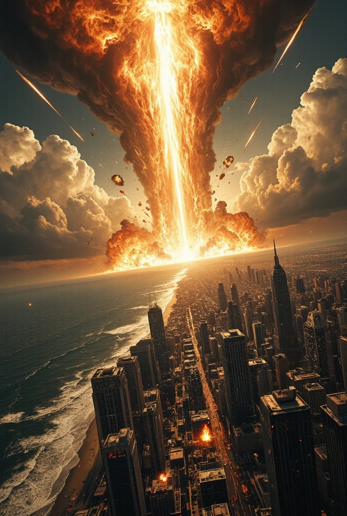 Movie poster for 'Meteor: First Impact' in a hyper-realistic cinematic ...