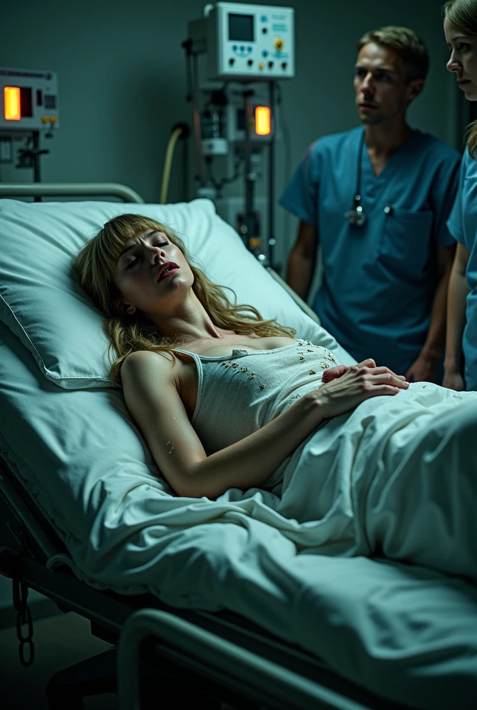 Image of Taylor Swift lying on a hospital stretcher with injuries ...