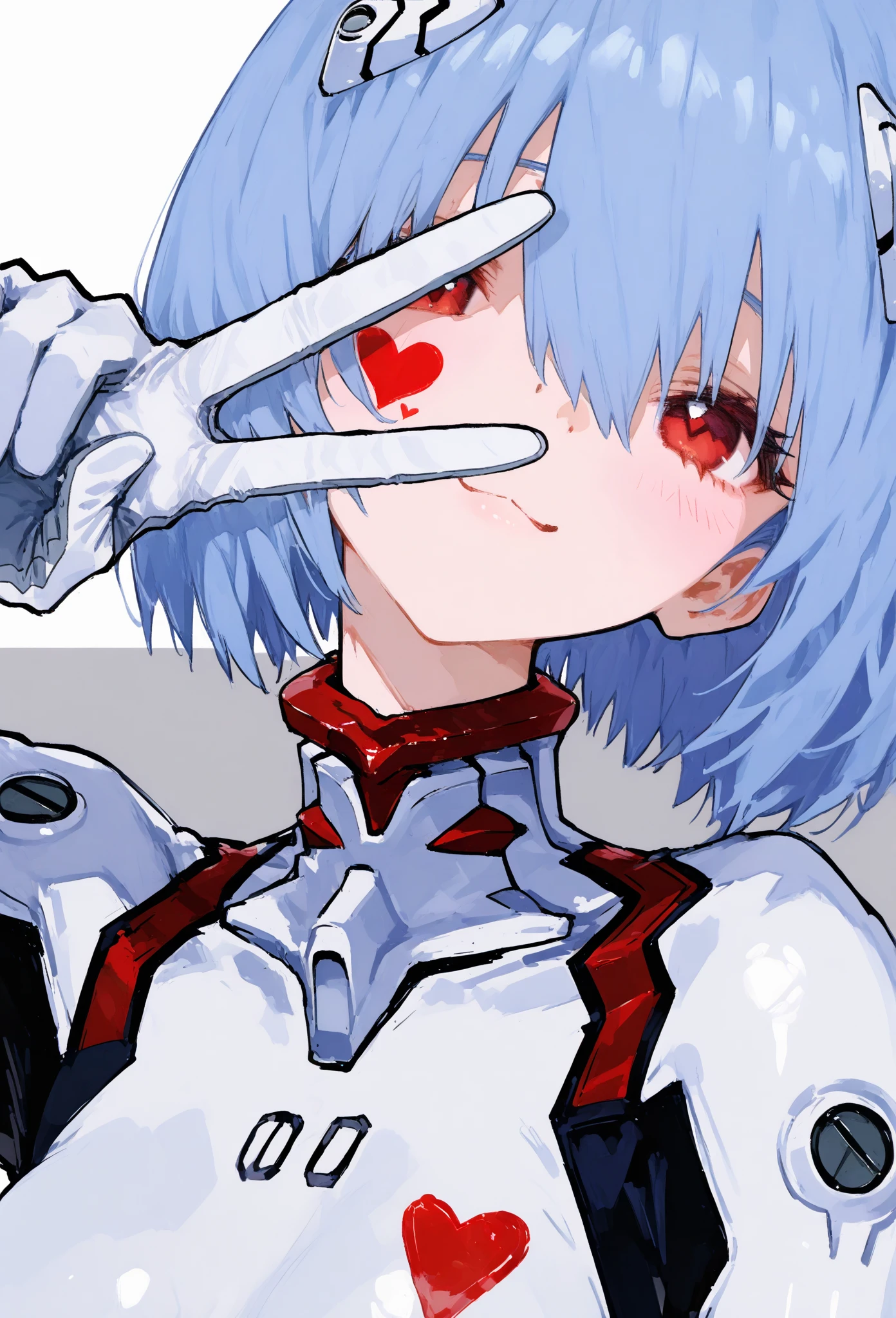 top quality , masterpiece, 748cm style , 1 girl, Heart face mark ...