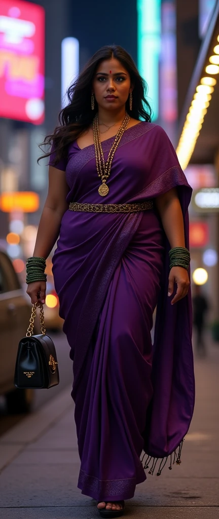 Scenario bustling city night on the streets of New York city - SeaArt AI