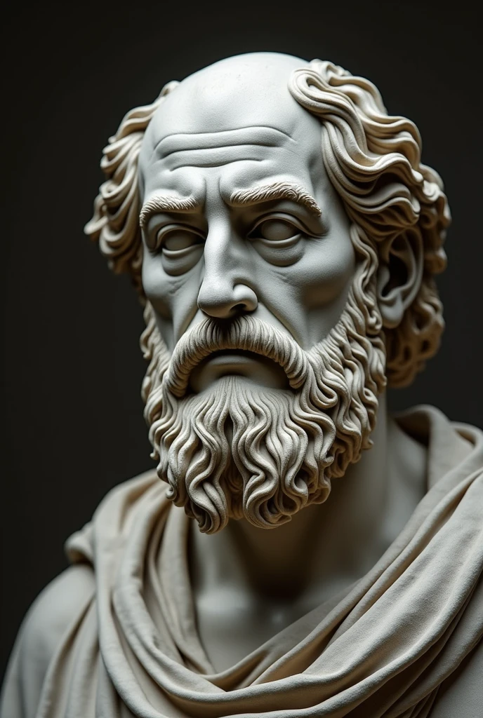 Give me an image of a face statue of parmenides - SeaArt AI