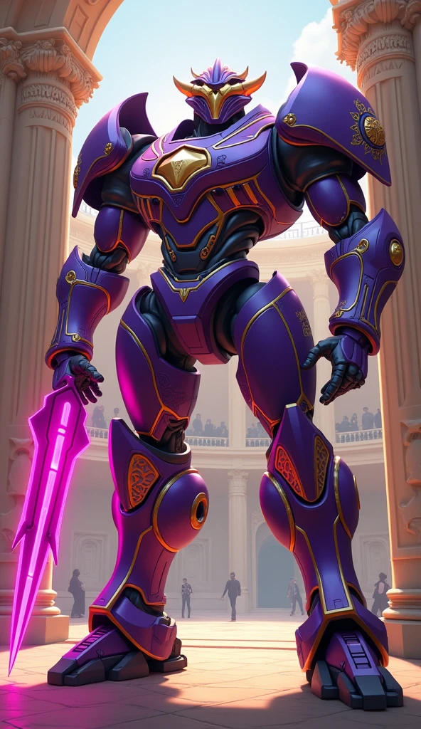 The massive warbot inspired by Vega features sleek, exotic armor in ...