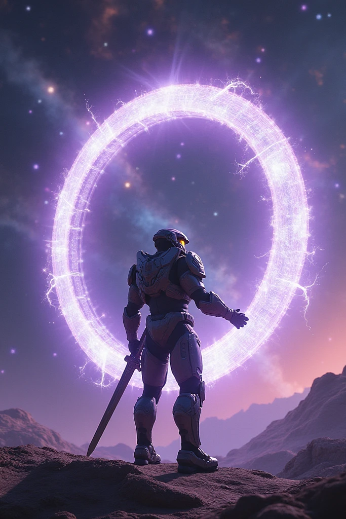Master chief creating time line in space it is like ancient magical ...