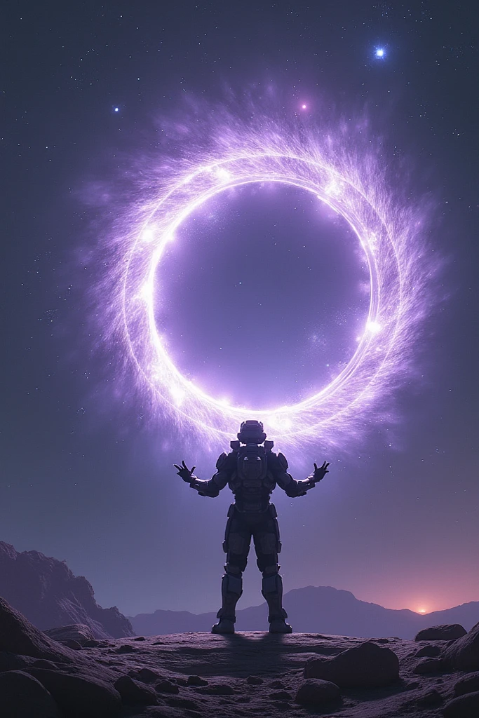 Master chief creating time line in space it is like ancient magical ...