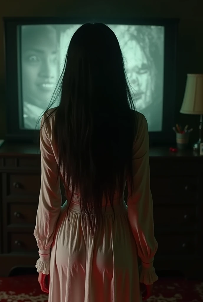 Real looking Samara from " The Ring" the Movie , coming out from the TV ...