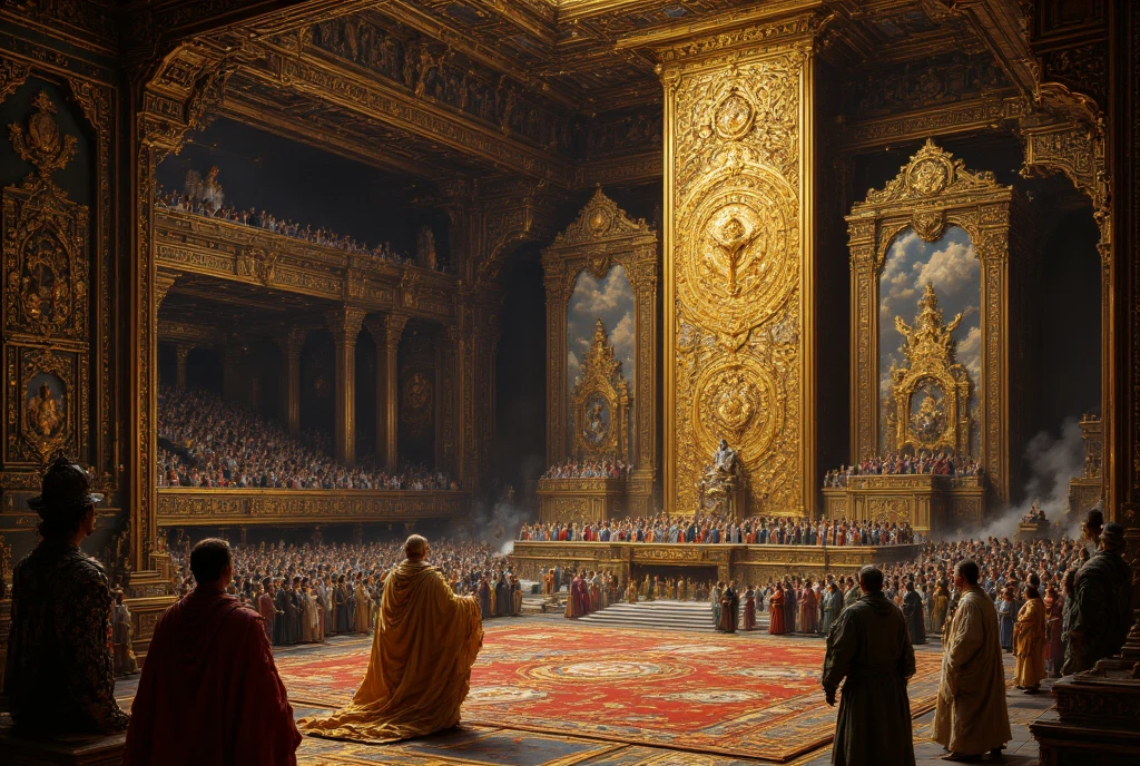 "A grand court scene of the legendary monarch Vikramaditya of the Gupta ...