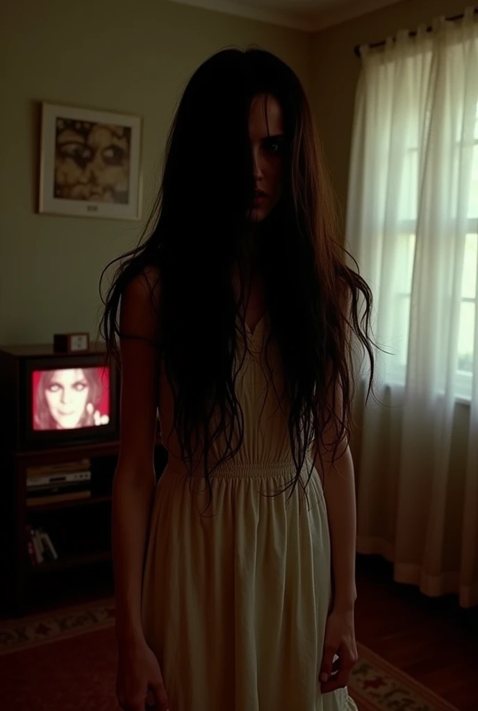 Real looking Samara from " The Ring" the Movie , coming out from the TV ...