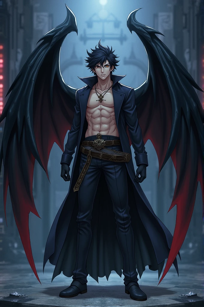 The anime black clover asta character. he's combine to devil and wings ...