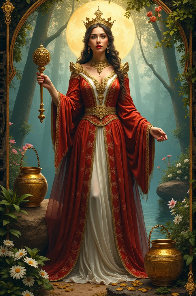 La Emperatriz, tarot, opulence, forest, money, scepter, can, Beauty ...