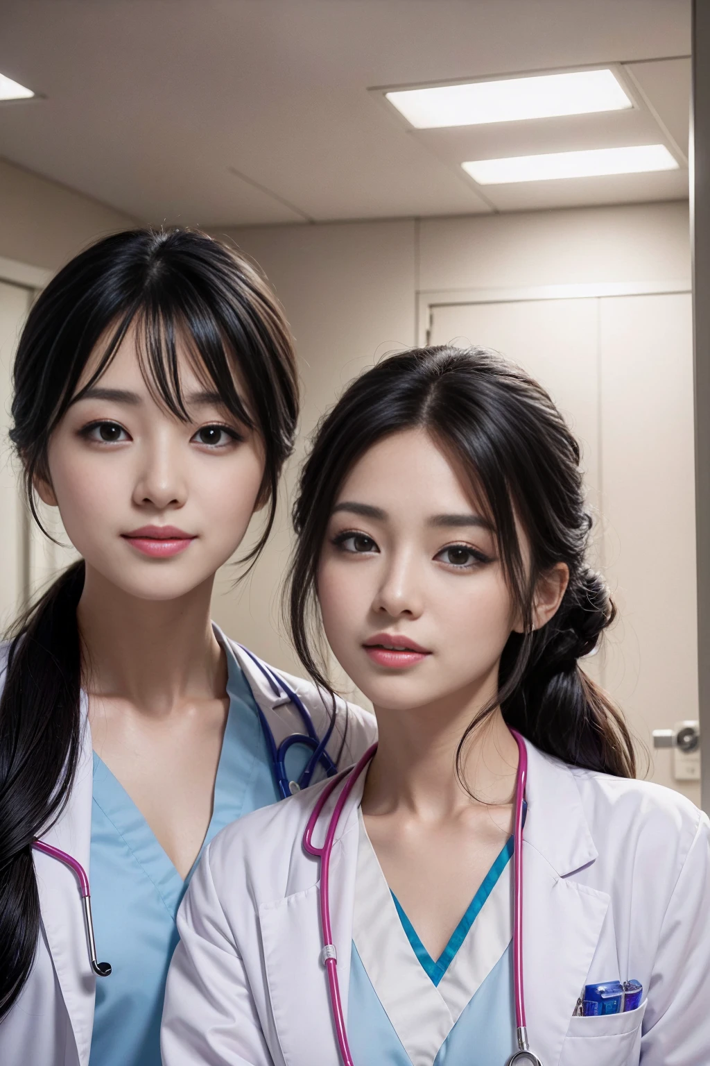 realistic beautiful doctors in the hospital、amazing beauty、Doctor ...