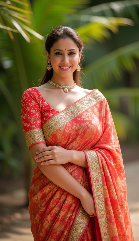 Cute, beautiful woman, full body view, saree,IMG_5747.CR2 - SeaArt AI