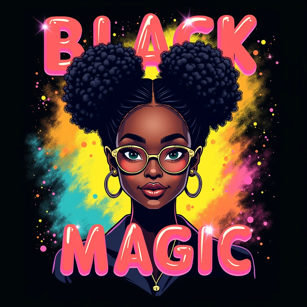 Black background,creative,dynamic playful,bright colorful pop art ...