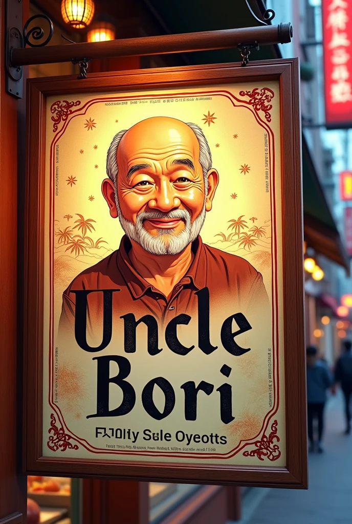 Dumpling shop sign " Uncle Bori's dumpling shop" - SeaArt AI